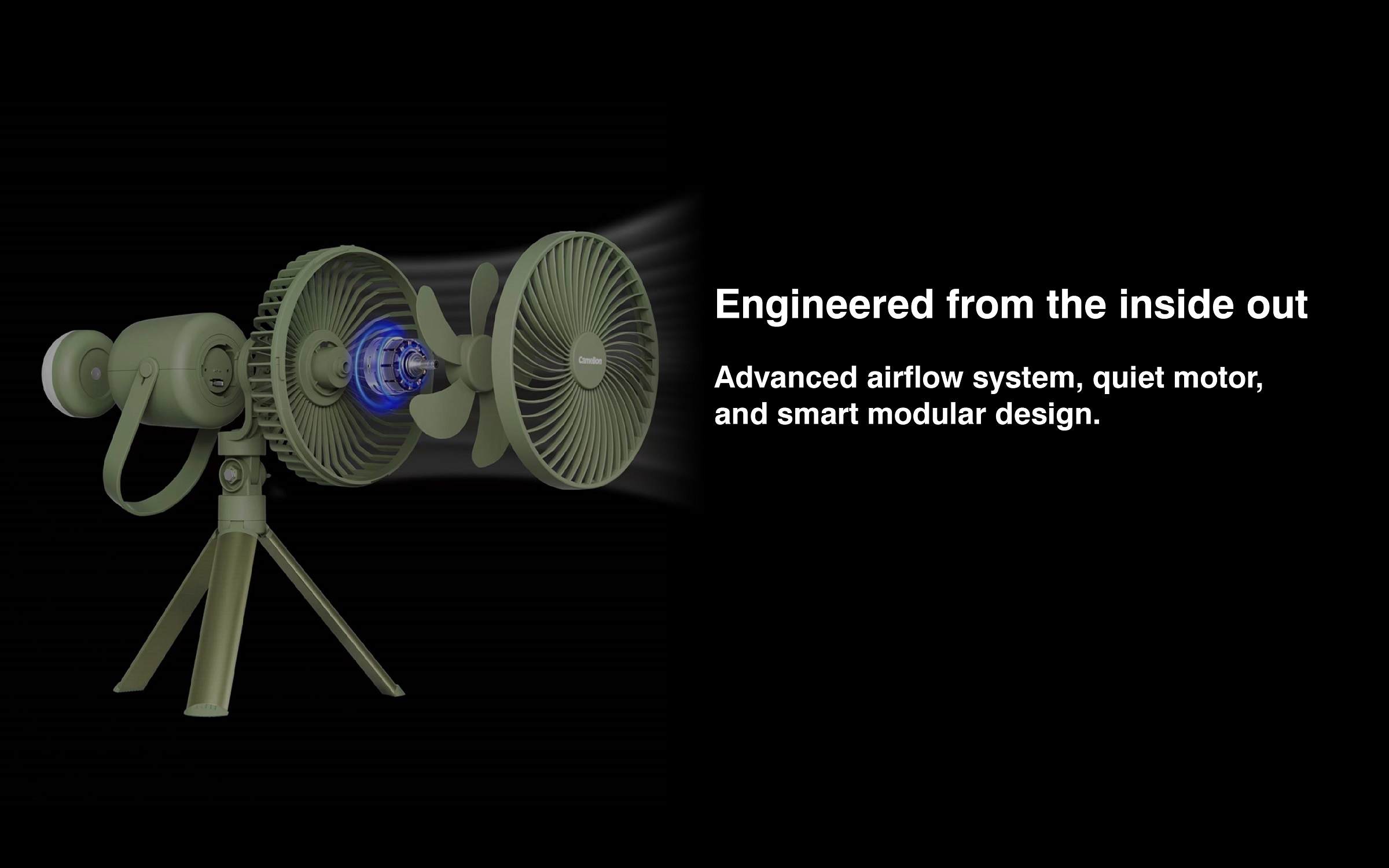 Rechargeable Camping Fan with LED Light | Camelion North America