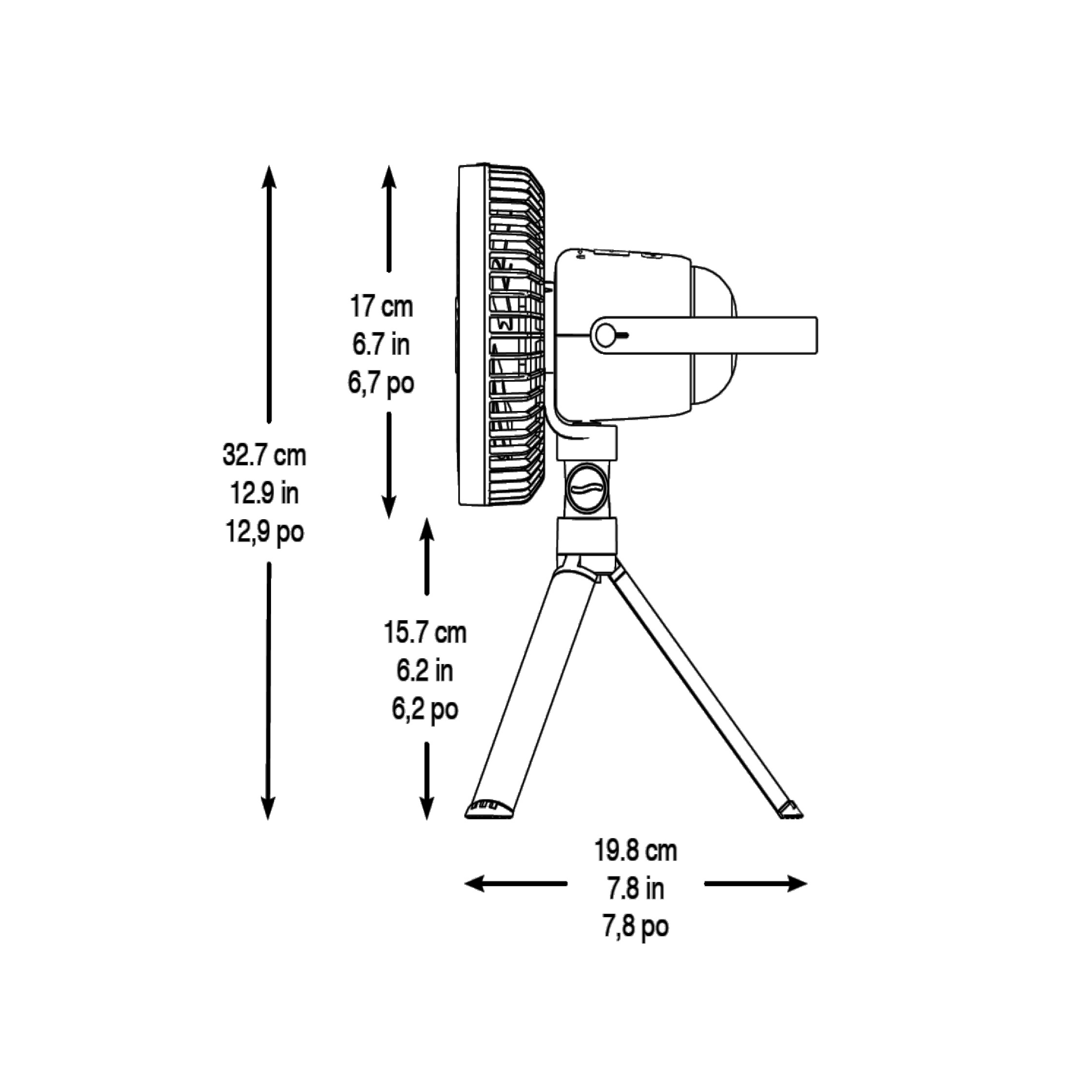 Rechargeable Camping Fan with LED Light | Camelion North America