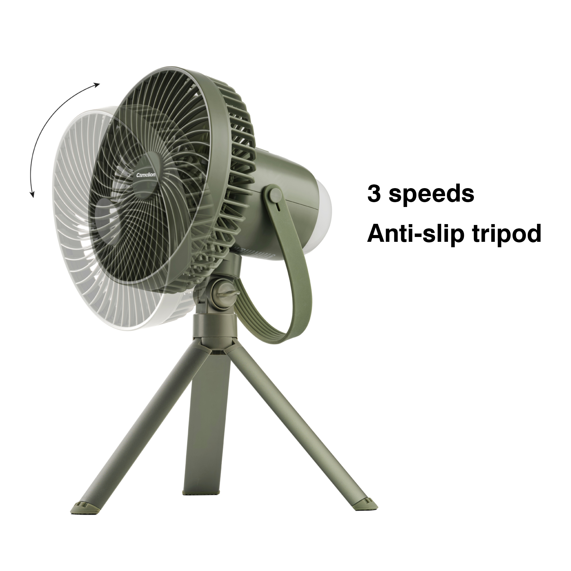 Rechargeable Camping Fan with LED Light | Camelion North America